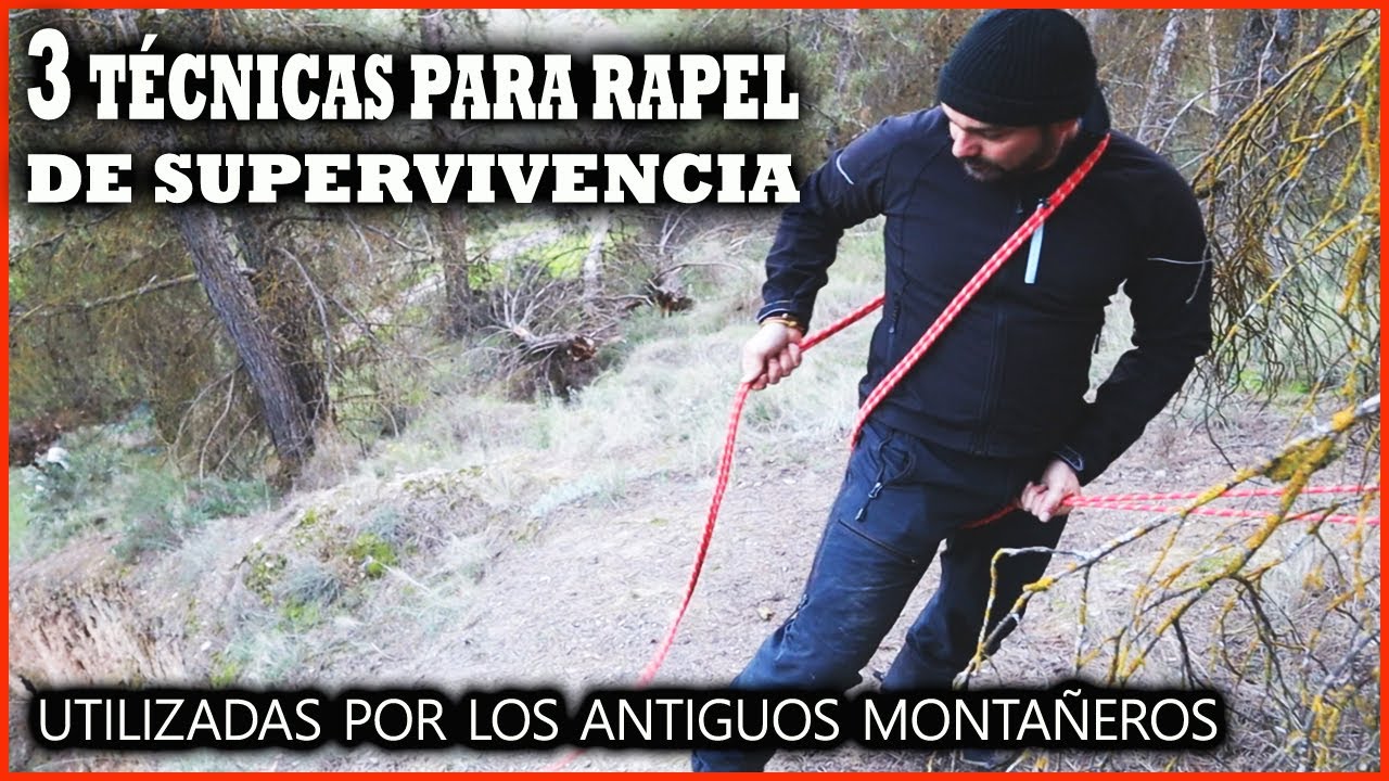 3 TÉCNICAS PARA RAPEL DE EMERGENCIA, SUPERVIVENCIA O FORTUNA - YouTube