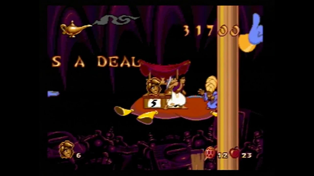 Disney's Aladdin - Sega Genesis - Level 8 (Inside the Lamp) - YouTube