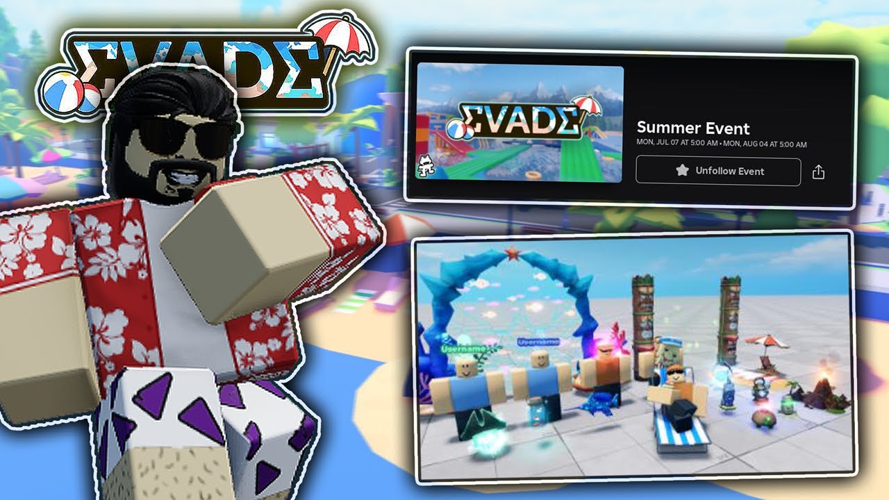 ☀️Evade - อัพเดทใหญ่ที่สุดของ Evade!? Summer event update! 🏝️(2025 ...