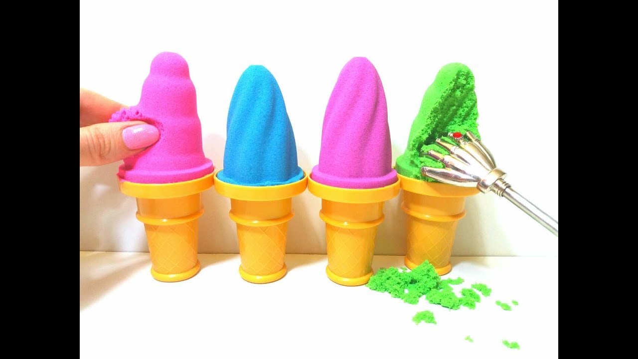 DIY How to Make Kinetic Sand Ice Cream Learn Color Creative For Kids ...