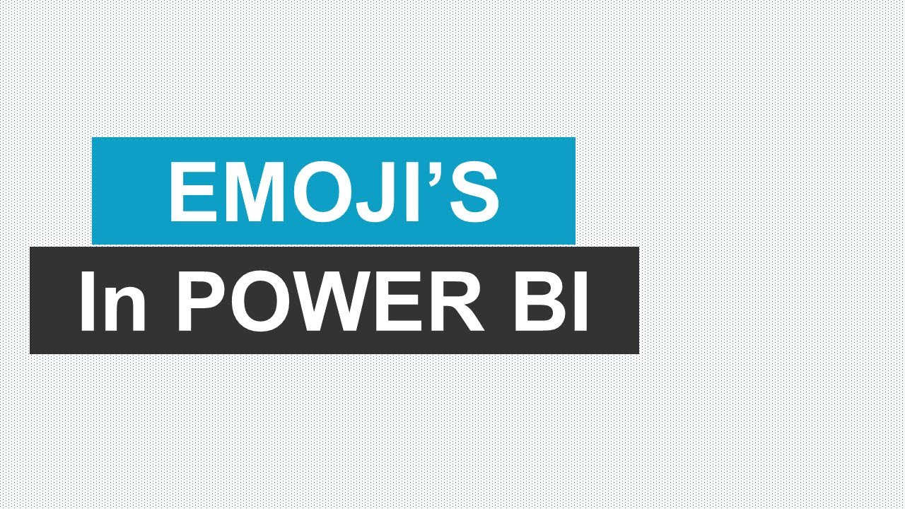 Add Emoji's in Power BI - YouTube