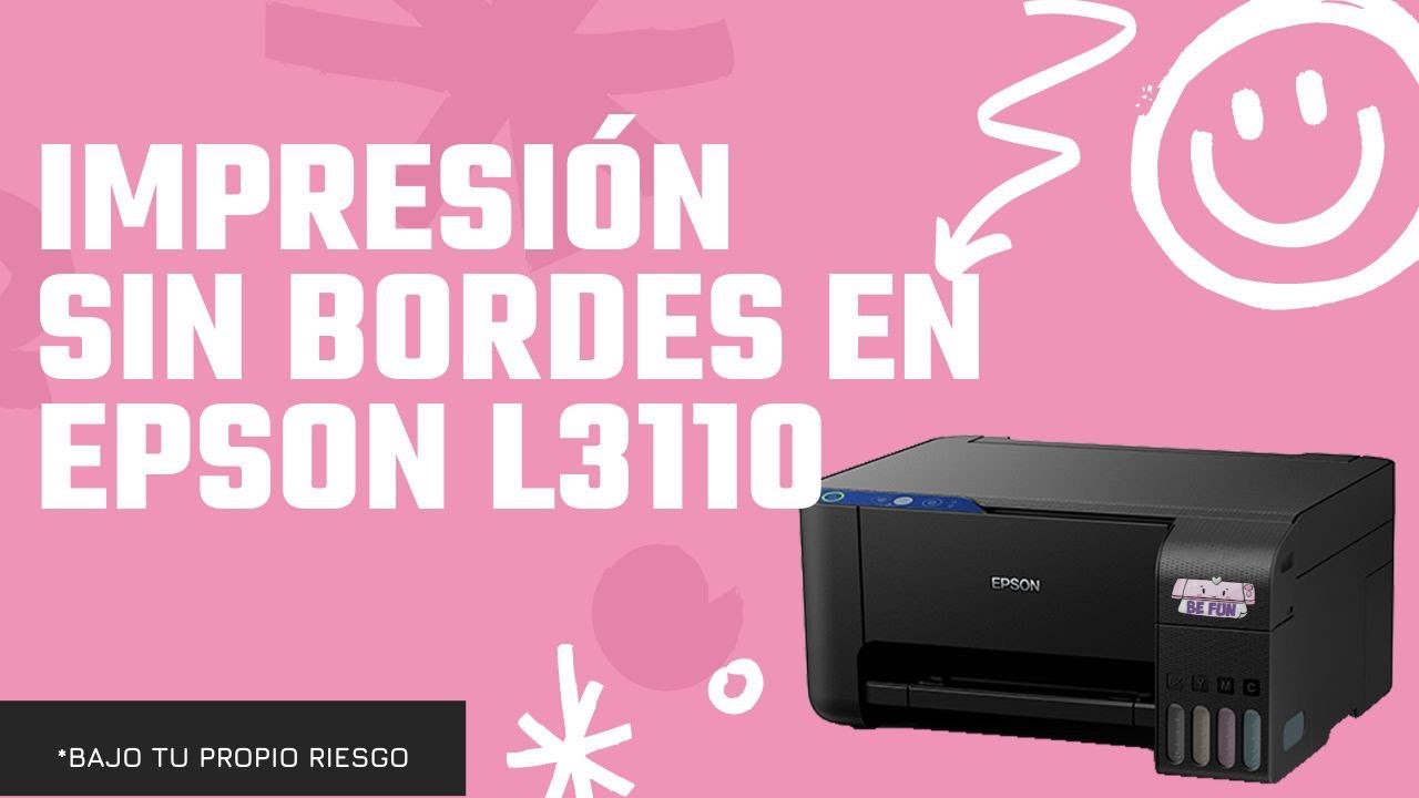 Como impirimir sin bordes en epson L3110 - YouTube