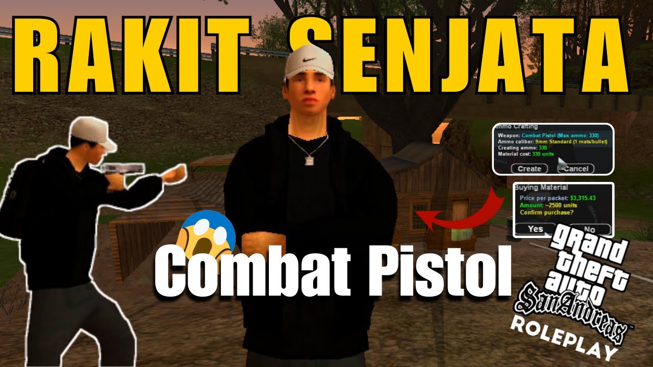 JGRP - RAKIT SENJATA COMBAT PISTOL !! GTA SAN ANDREAS ROLEPLAY - YouTube