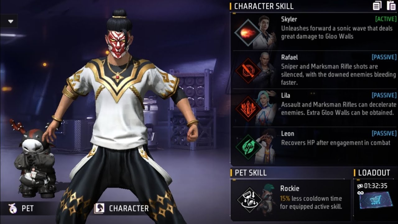 SKYLER ( BEST ) COMBINATION AFTER UPDATE // FREE FIRE SKYLER ...