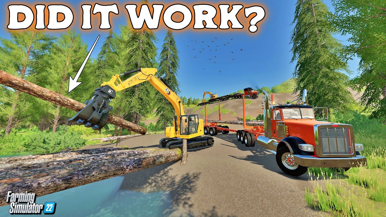 Building a Wood Bridge FS22 from Timbers - YouTube