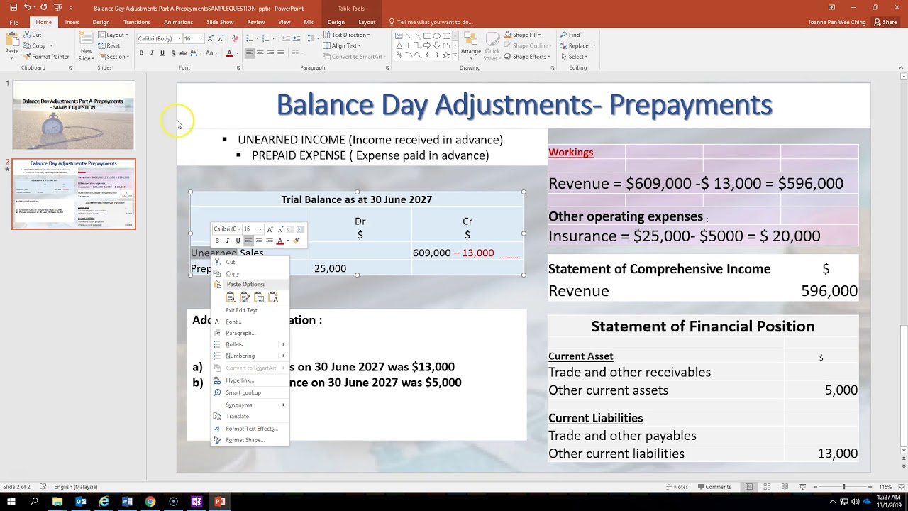 ACCOUNTING AND FINANCE UNIT 4 (Q) BALANCE DAY ADJUSTMENTS : SAMPLE ...