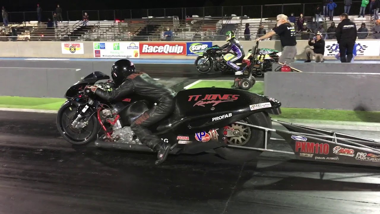 Pro Mod Motorcycle Final - Chris Garner Jones vs. Brunson Grothus - YouTube