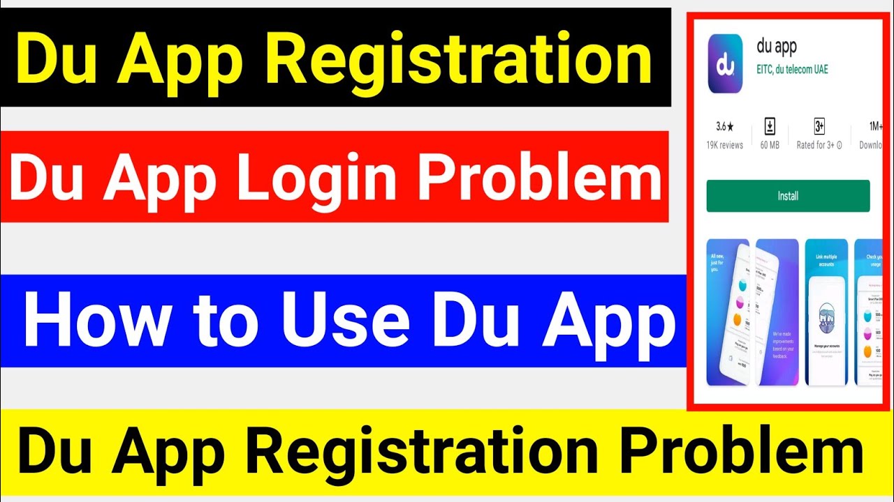 Du app Registration | Du app Login Problem | How To Register Du app ...
