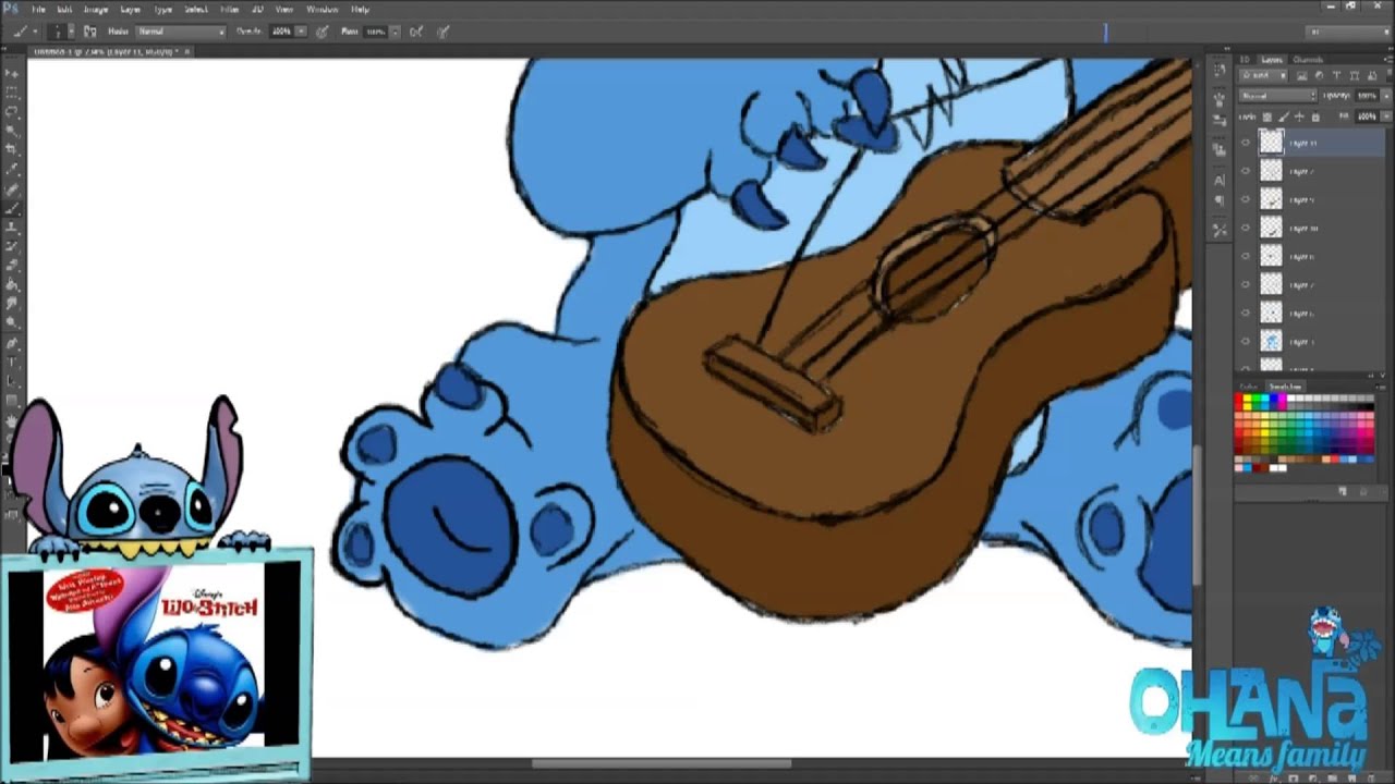 Drawing: STITCH - Guitar - YouTube