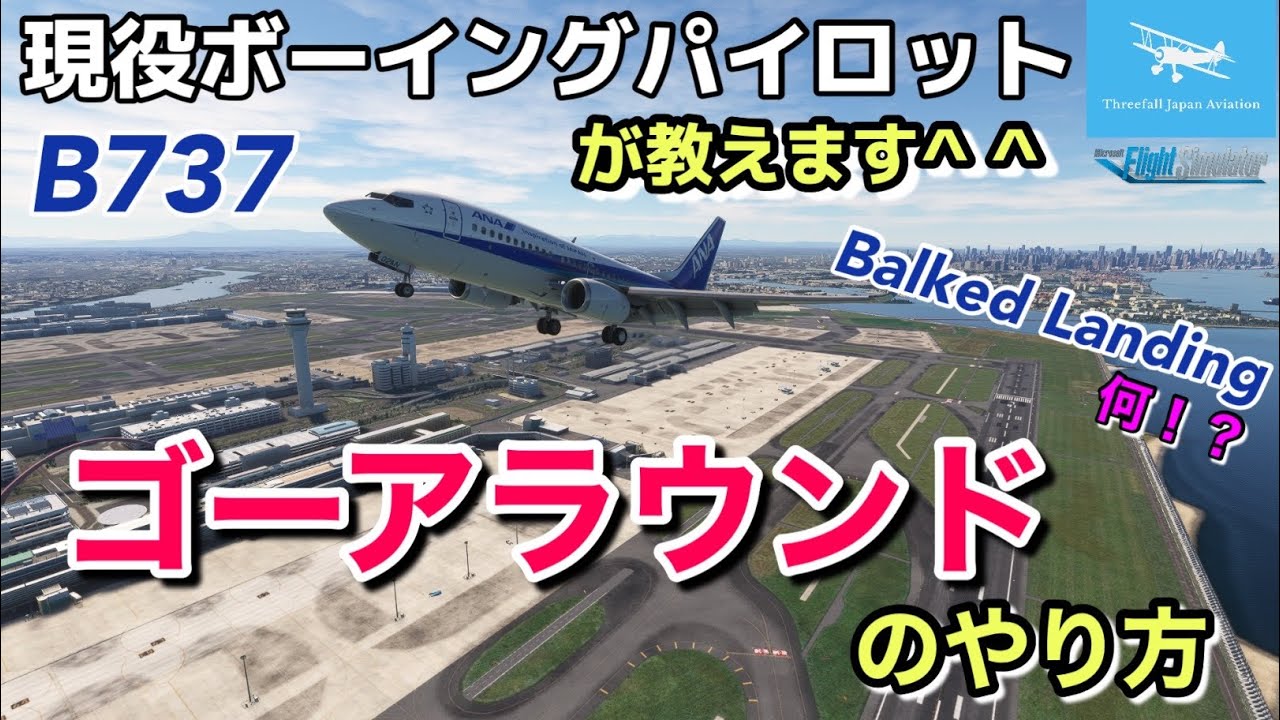【羽田でGo-Around！】コックピットではこんな感じで操縦しています！現役ボーイングパイロットが教えます！Balked Landingって ...
