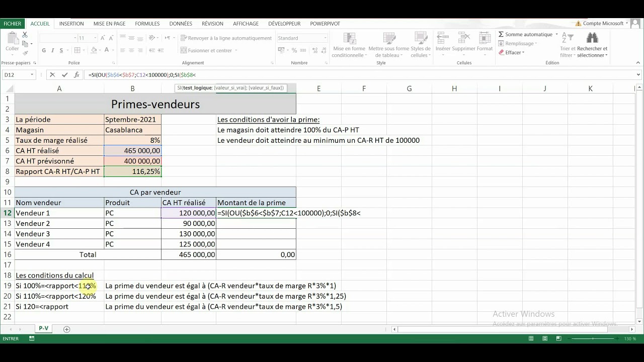 Calcul des Primes-Vendeurs avec Excel - Budget - Pratique du contrôle ...