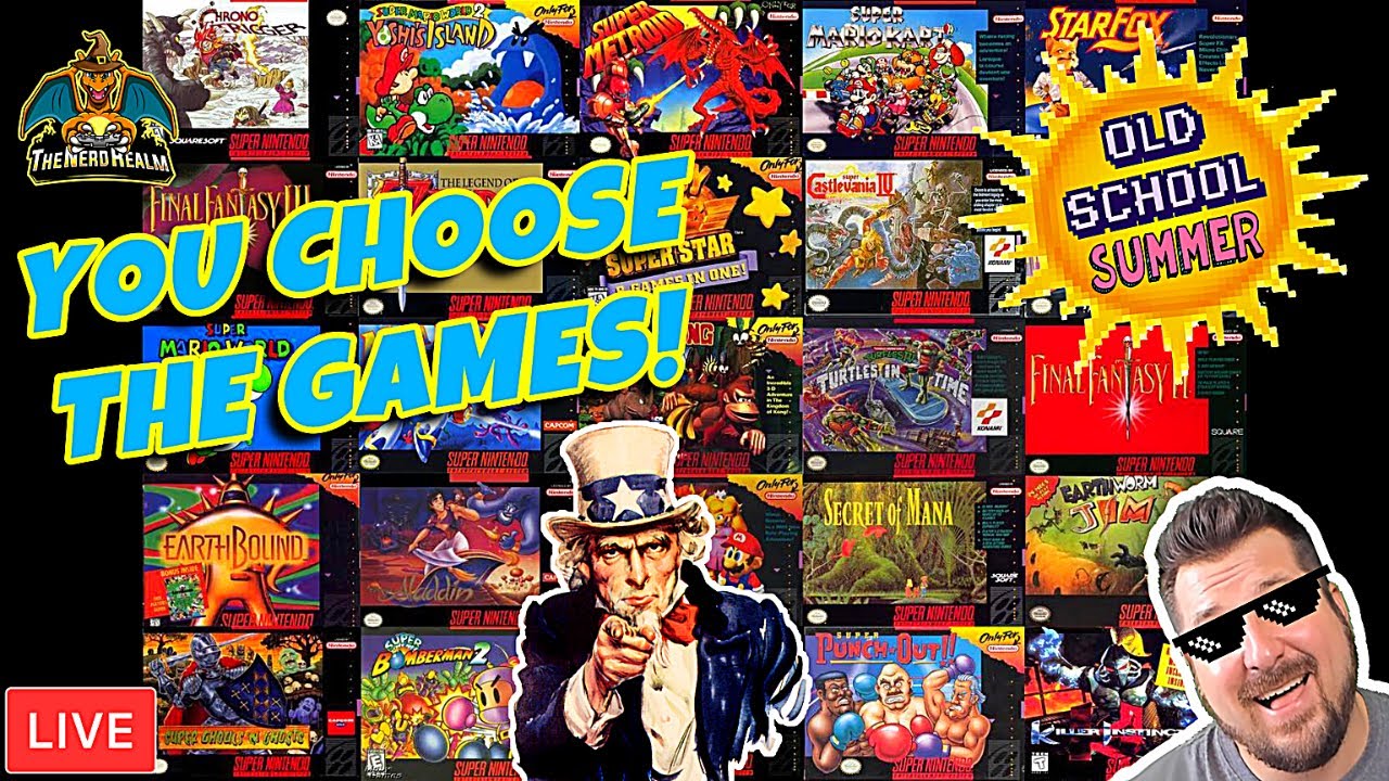 Entire SNES Catalog! You Pick the Games I Play | Old School Summer ...