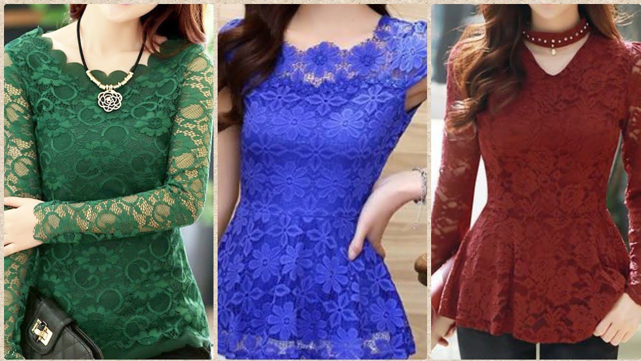 Formal Wear Glamorous Net Fabric Knee Length Blouse and Tops Ideas For ...