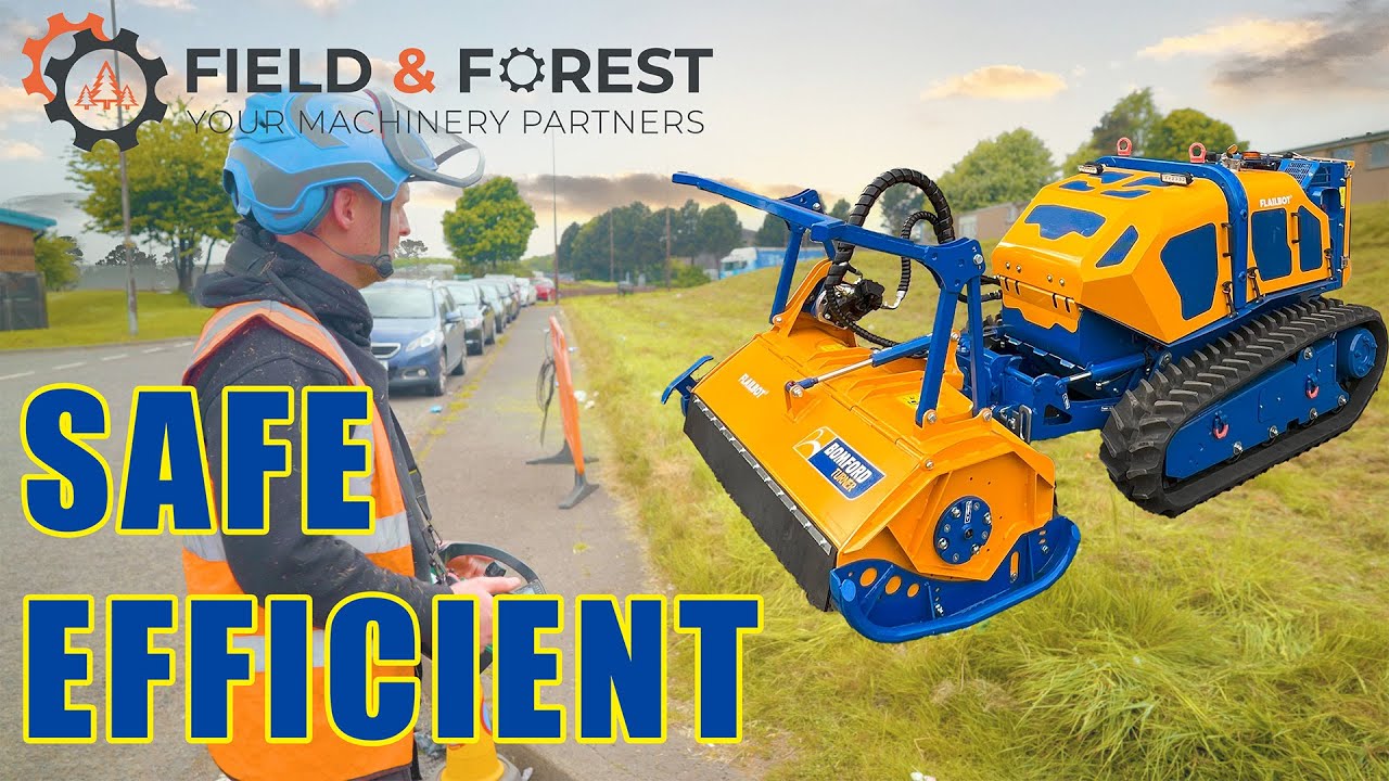 Bomford Turner Flailbot Makes Light Work of Roadside Verge - YouTube