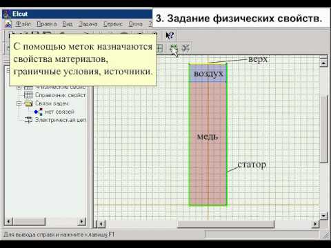 ELCUT ПРИМЕР Магнитное поле переменных токов - YouTube