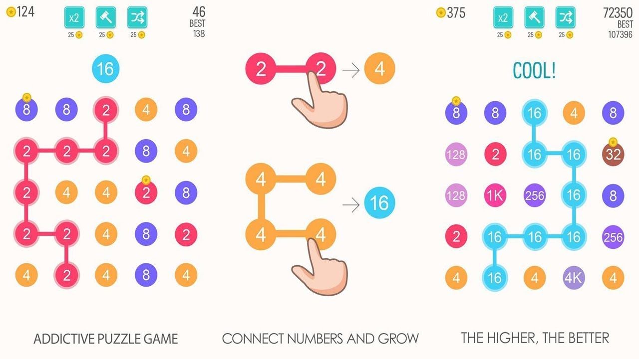 2 For 2 Connect The Numbers Puzzle | Gameplay - YouTube