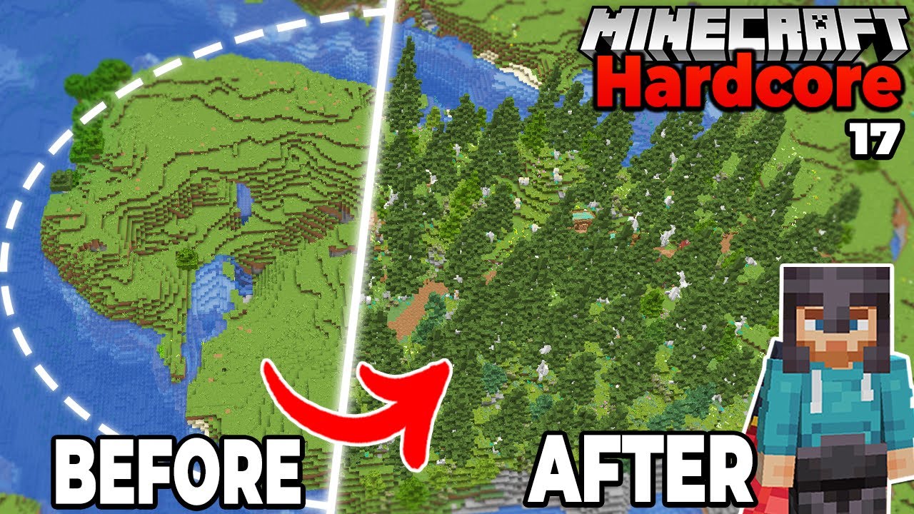 I Built the BIRCH FOREST UPDATE in Hardcore Minecraft 1.19 Survival ...