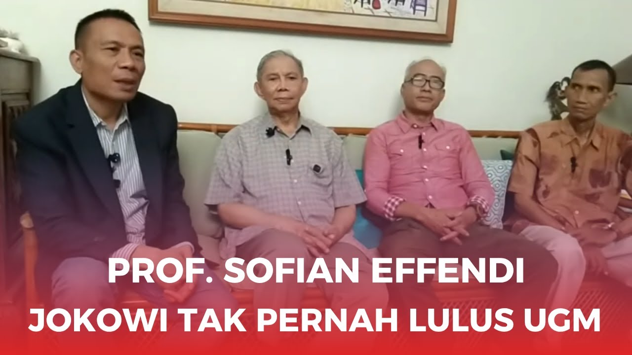 PROF SOFIAN EFFENDI REKTOR UGM 2002 - 2007 JOKOWI TIDAK PERNAH LULUS UGM! - YouTube