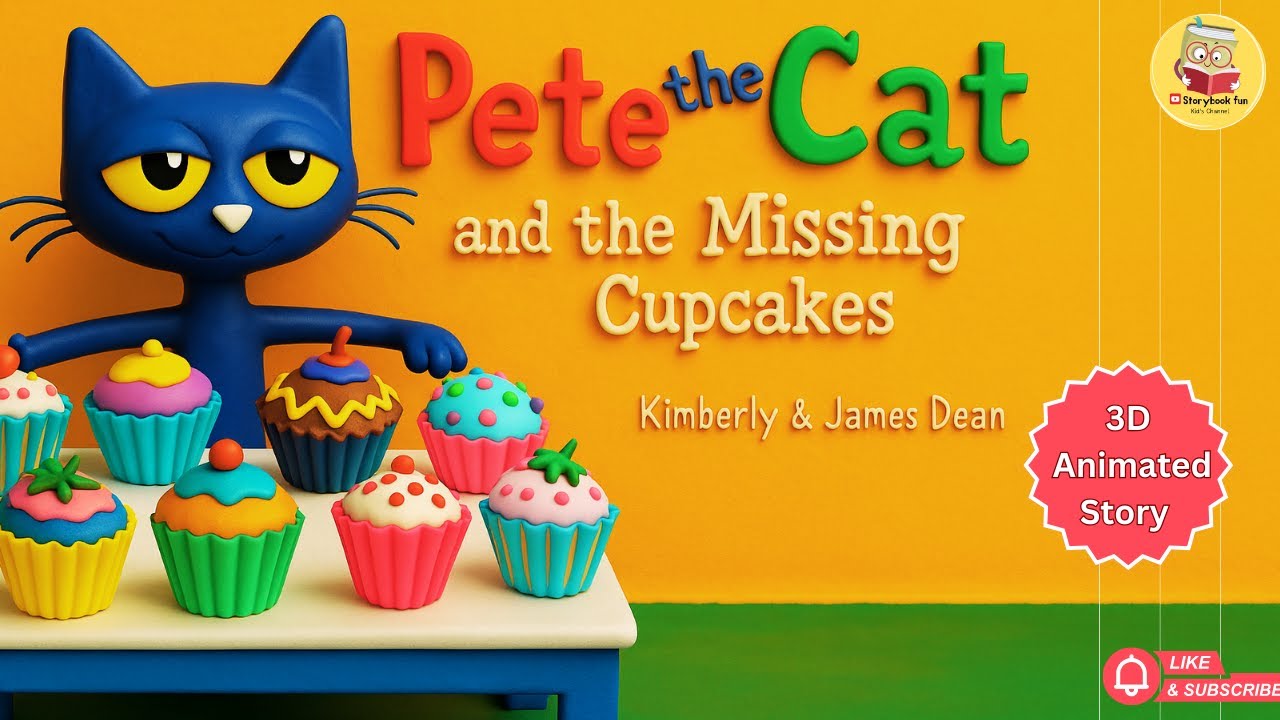 Pete the Cat and the missing Cupcakes | 3D Pete the cat storybook | 3D ...