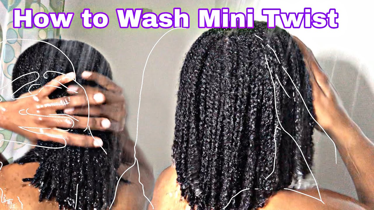 Mini Twist Wash Day | How To Wash Mini Twist | Reduce Shrinkage and ...