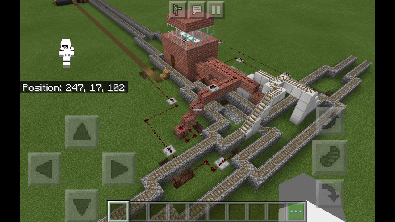 Three Way Rail Intersection [Minecraft] - YouTube