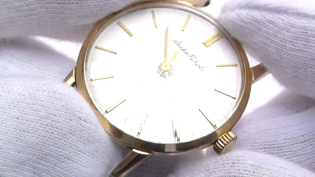 質屋1円スタート／セイコー SEIKO パープル Purple 17石 手巻き GP レディース腕時計 5244P 本体のみ 日差-13 ...