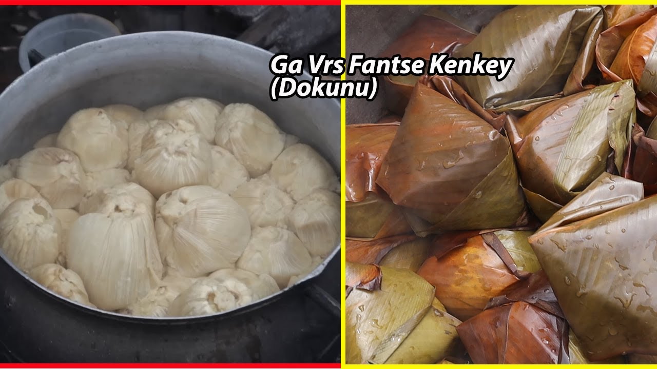 Traditional Cooking Recipe !! Fantse vrs Ga Kenkey(Dokunu) in GHANA ...