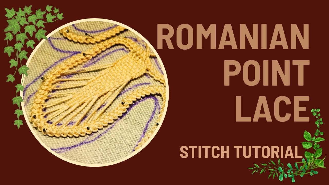Romanian Point Lace, filling flower petal stitch #17 tutorial - YouTube