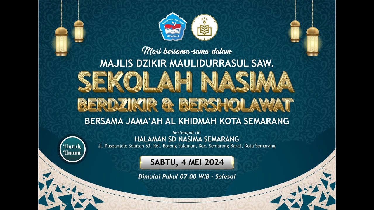Live : SEKOLAH NASIMA BERDZIKIR & BERSHOLAWAT bersama JAMA'AH AL ...
