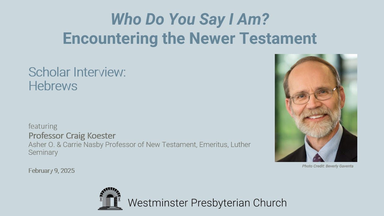 Scholar Interview: Craig Koester on Hebrews - YouTube