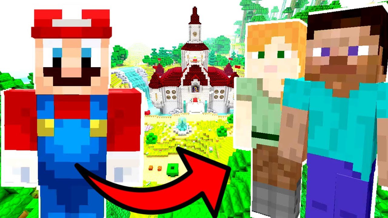 Minecraft | Super Mario Series | Steve And Alex Visit Super Mario World ...