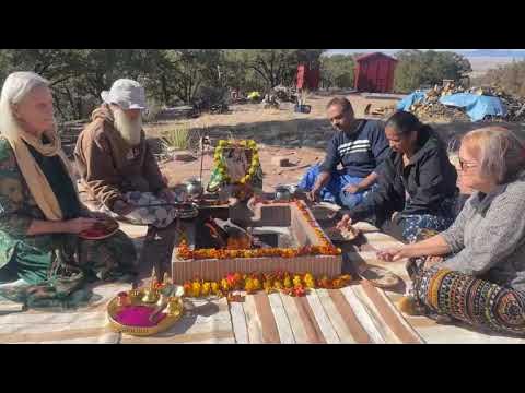 Daily Fire Ceremony at the Haidakhandi Universal Ashram in Crestone, CO ...