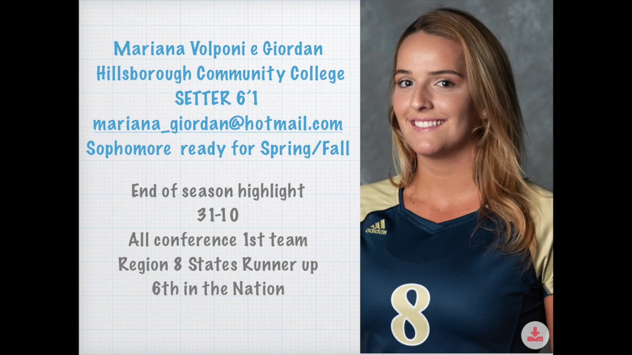 Mariana Volponi Setter 6'1 - YouTube