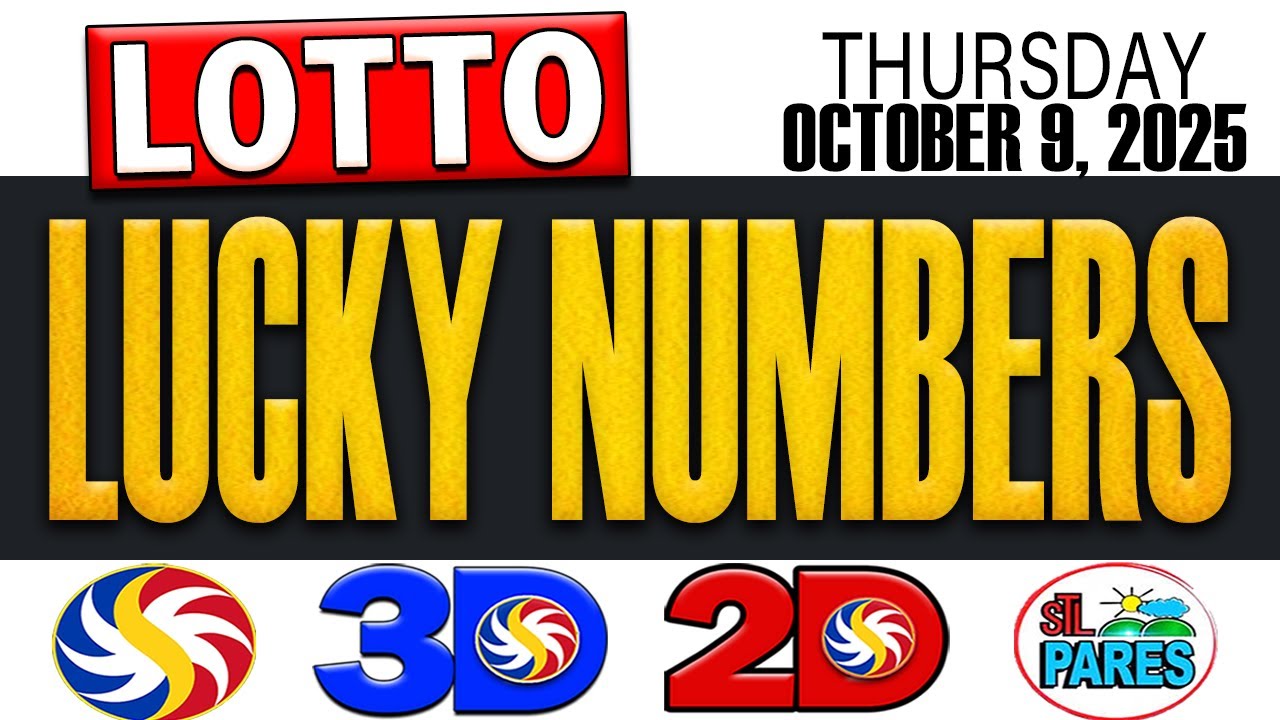 PCSO Lotto Lucky Numbers Today Thursday October 9, 2025 (2D EZ2, 3D ...
