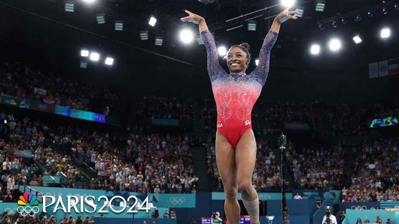 Simone Biles closes her Paris Olympics with a strong silver on floor ...