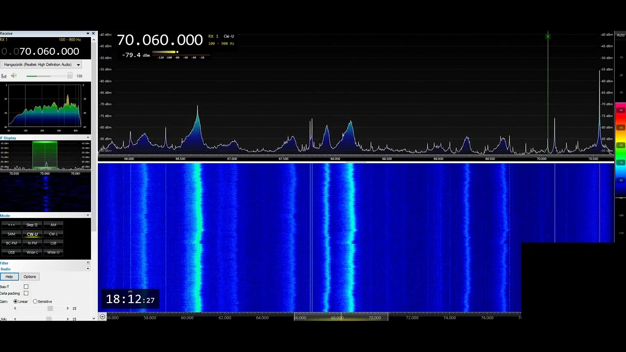 HG1BVC Beacon - 70.06 MHz - YouTube