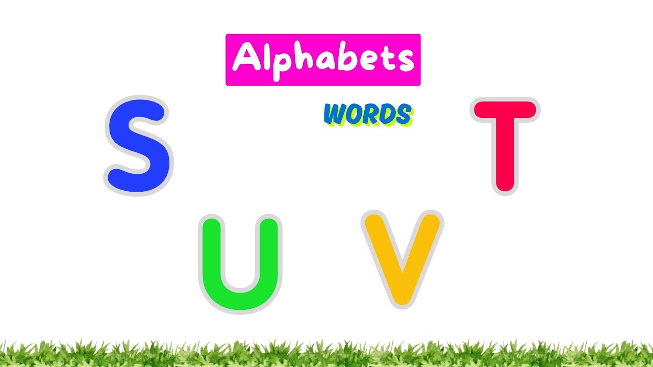 S T U V Alphabets 👶📚 #letters & #words #alphabet #easylearning # ...
