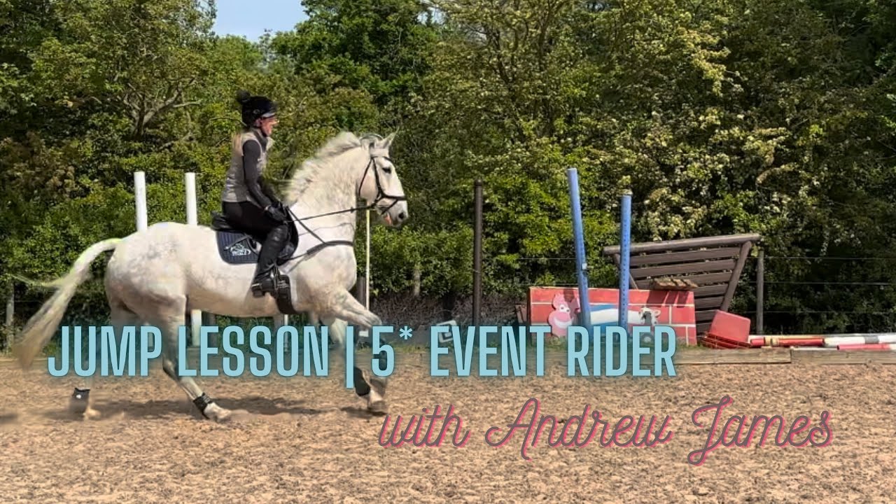 Jump lesson with 5* event rider | training Vlog - YouTube