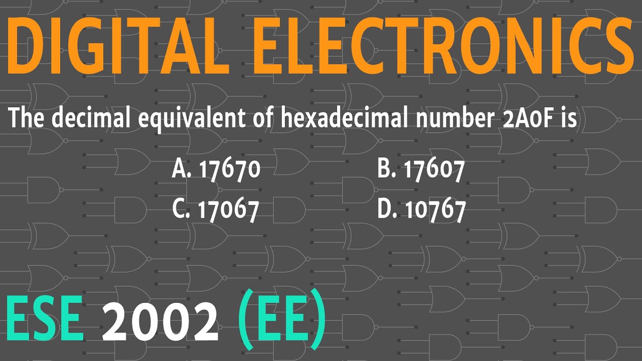 Hexadecimal to Decimal || ESE 2002 EE - YouTube