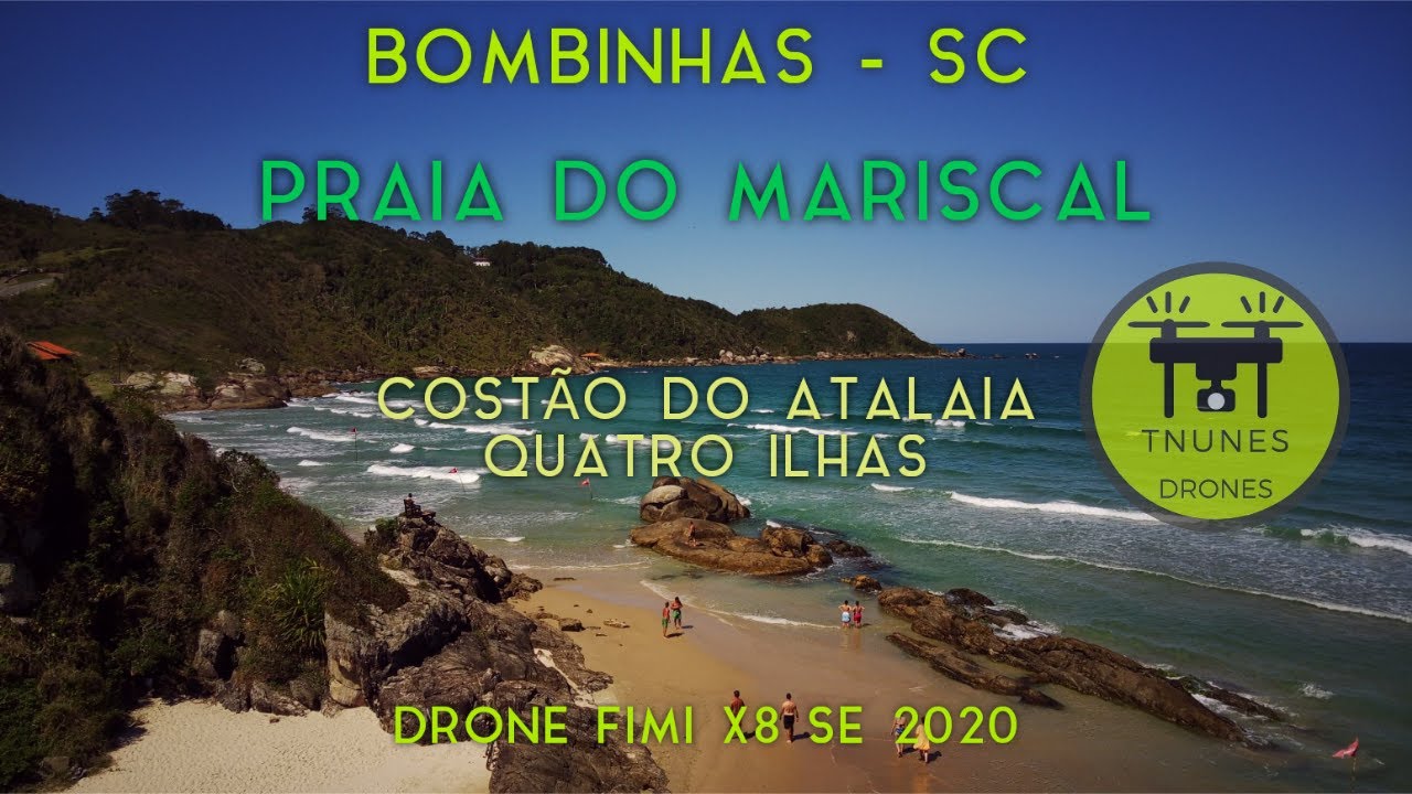 PRAIA DO MARISCAL - Costão do Atalaia e 4 Ilhas - BOMBINHAS SC - 4K com ...