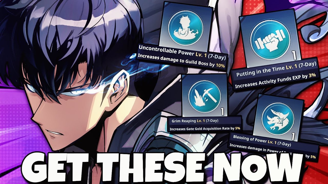 MAKE SURE TO GET THESE FOR MORE GOLD, EXP & DAMAGE AGAINST BOSSES ...