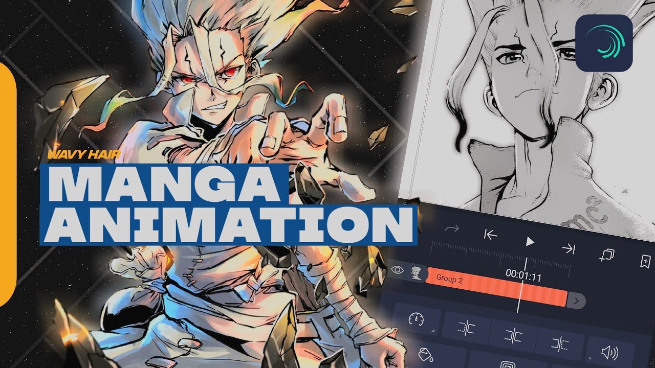 MANGA ANIMATION (WAVY HAIR) ON ALIGHT MOTION - Alight Motion Tutorial ...