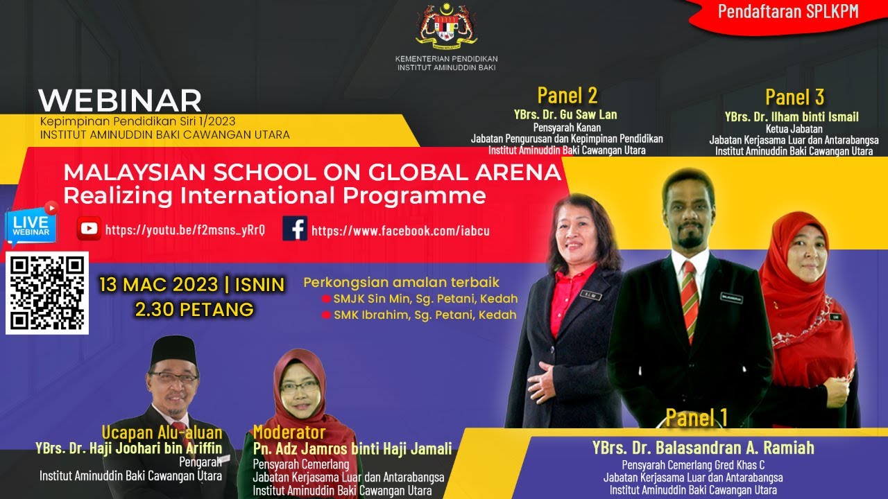 WEBINAR SIRI 1/2023 : MALAYSIAN SCHOOL ON GLOBAL ARENA Realizing ...