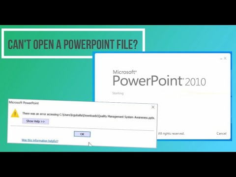 Can't open a Powerpoint file - YouTube