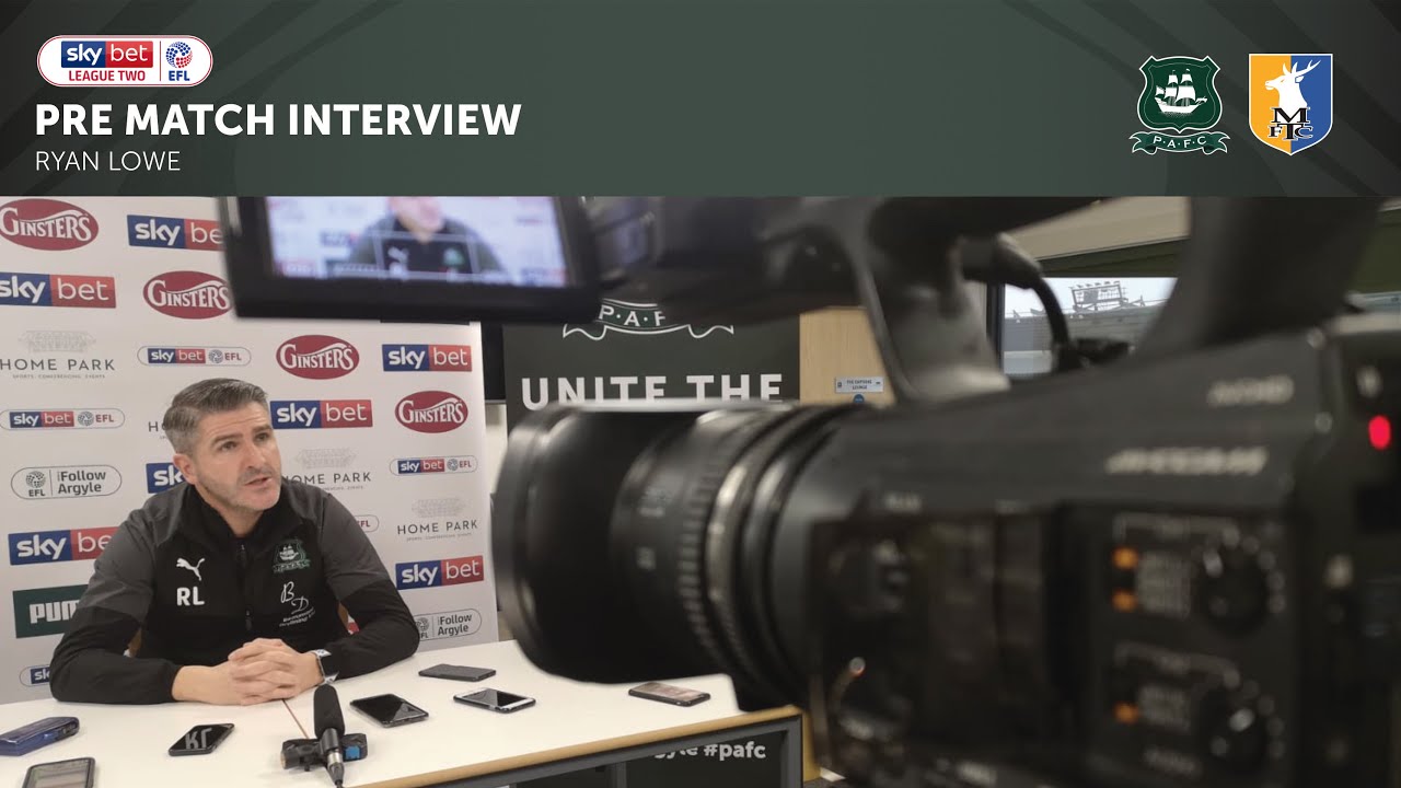 Pre Match | Ryan Lowe Previews Mansfield Town - YouTube