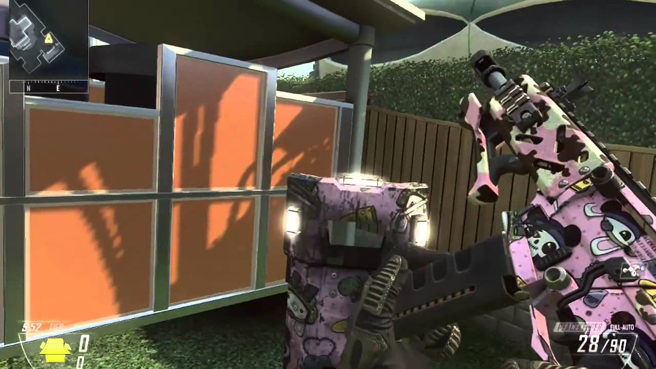 Black Ops 2 ALL DLC CAMOS shown on Combat Shield, Peacekeeper, and ...