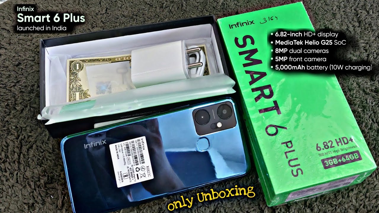 Infinix Smart 6 Plus Real Unboxing Video Step By Step | Infinix Smart 6 ...