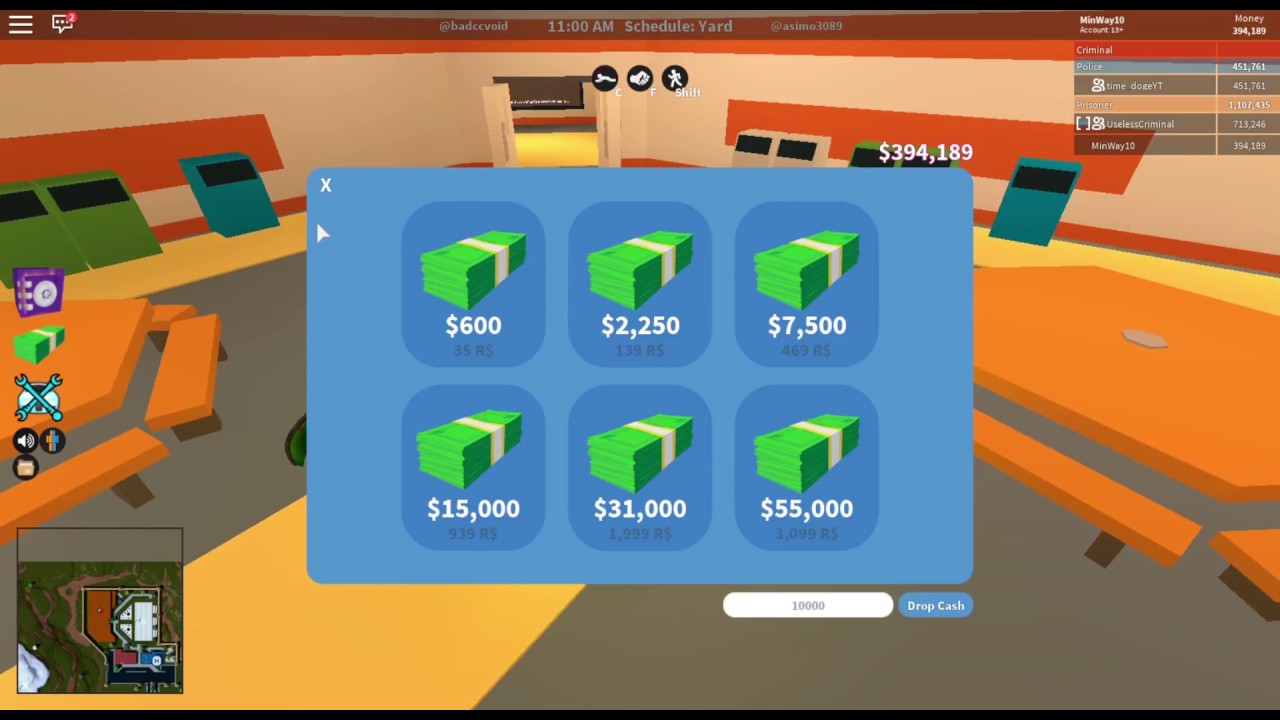 ROBLOX JAILBREAK DONATE MONEY OUT!! - YouTube