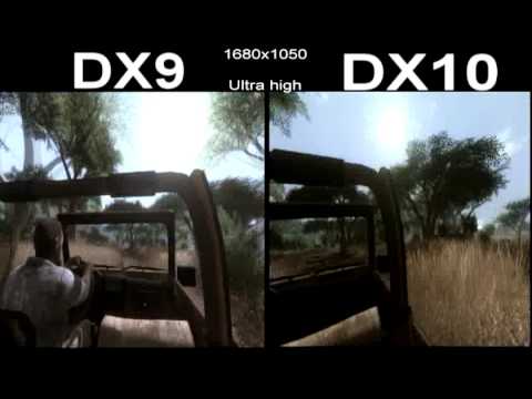 DX9 vs DX10 Far cry 2 Ultra high 1680x1050 [HD] - YouTube