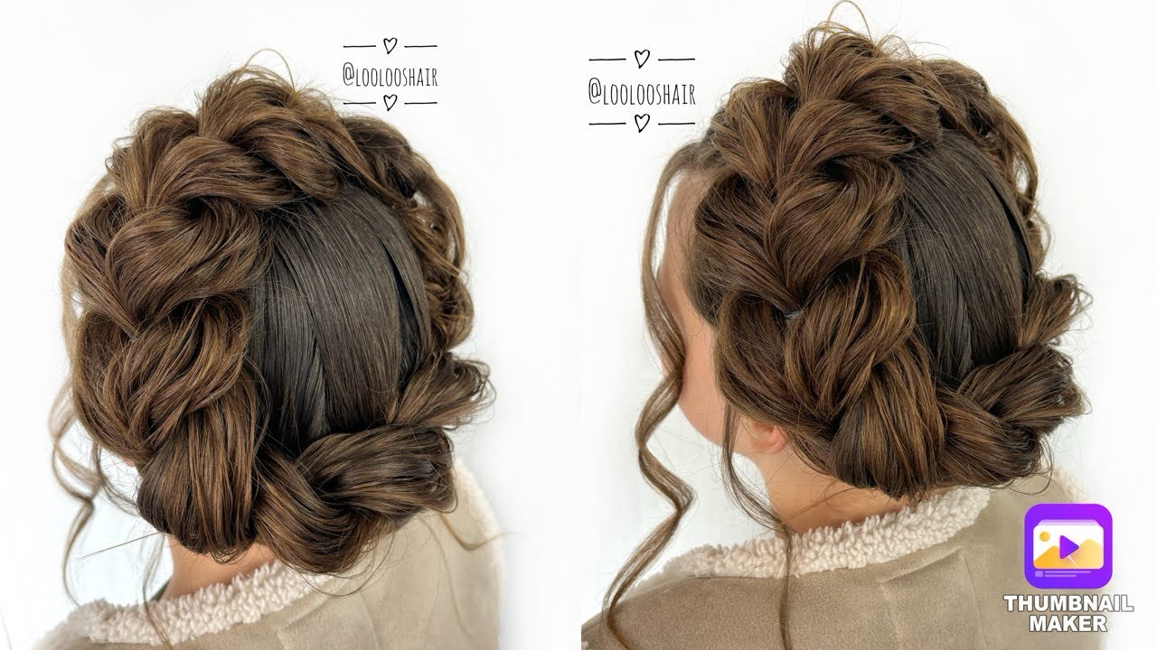 💕🐰How To:Pull Through Crown Braid Easy Elegant Updo Hairstyle Tutorial🐰💕#easyhair #hairtutorial ...